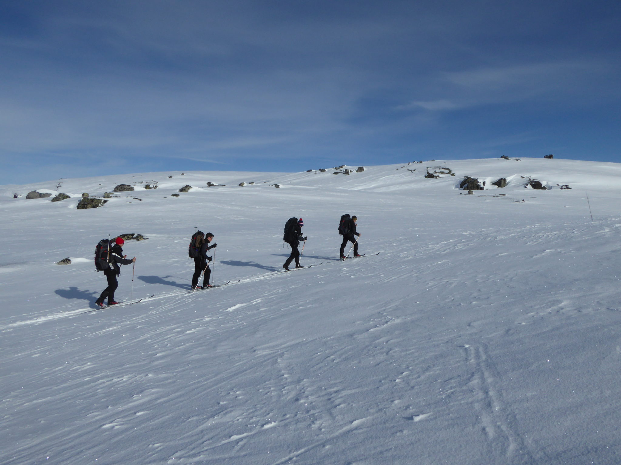 Sking up a steep slope from Kjeldebu | The Ulysses Trust